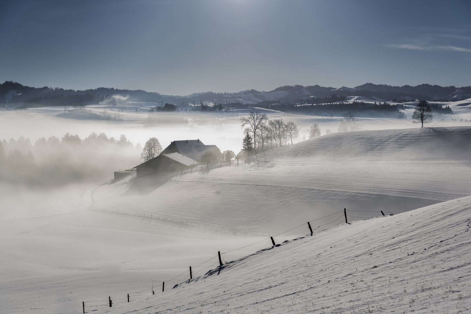 Emmental im Nebel Foto & Bild | landschaft, fotos, winter Bilder auf ...