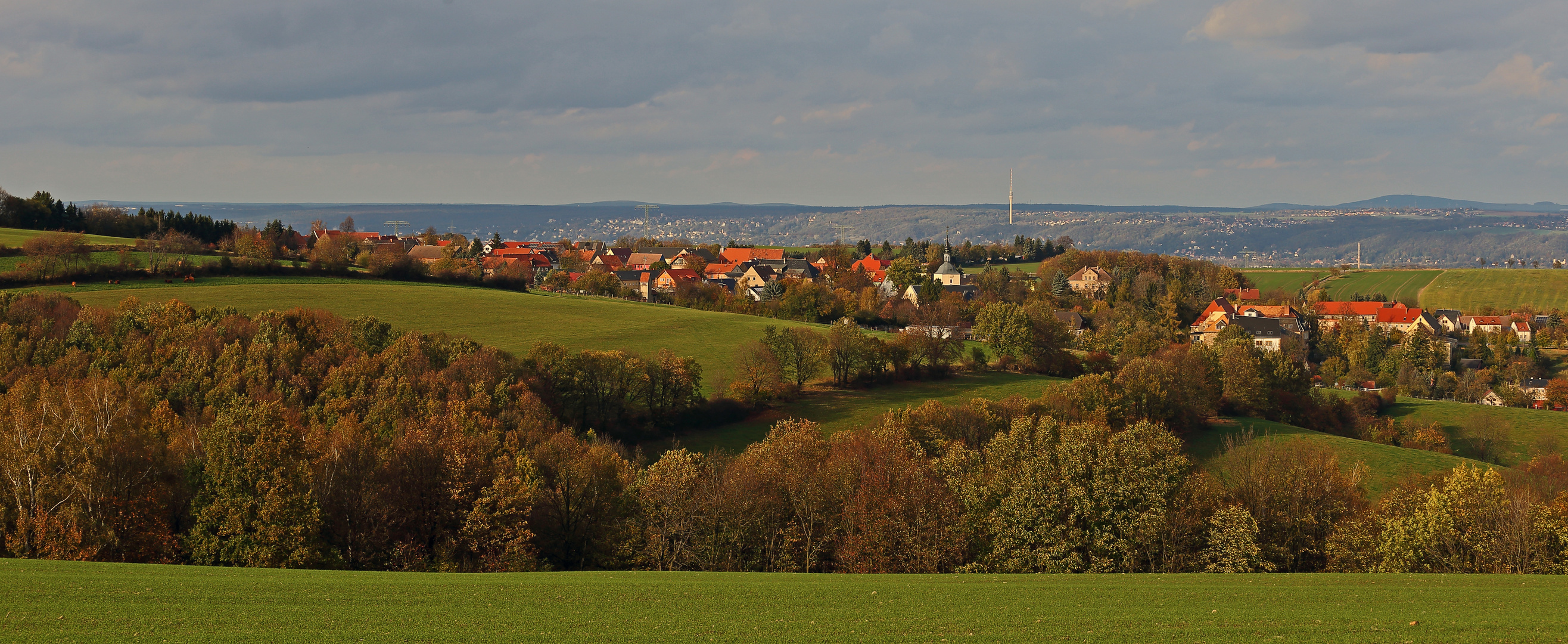 Ende Oktober gab es ihn noch mal, den schönen Blick ins Elbtal... Foto ...