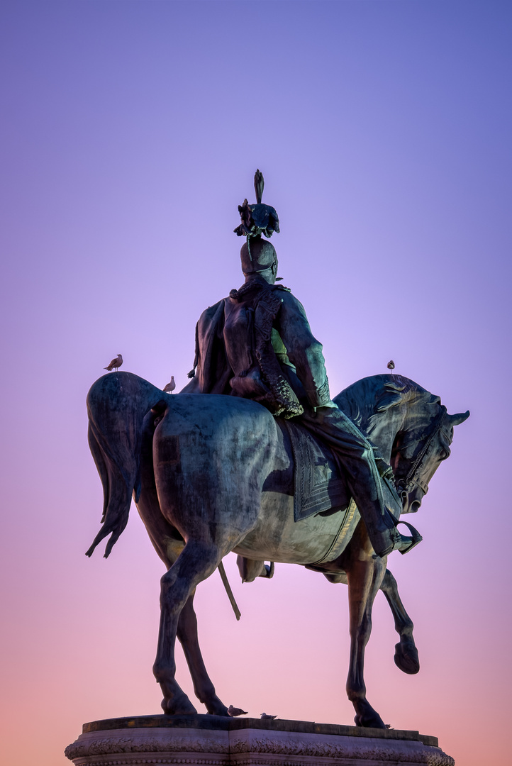 Er reitet (nicht ganz alleine) in den Sonnenuntergang ... Foto & Bild ...