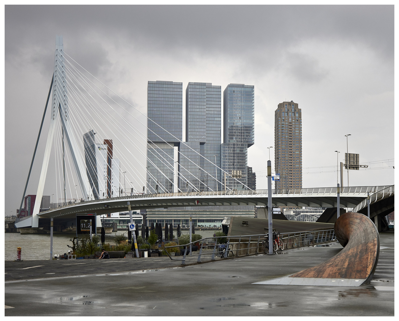 Erasmusbrücke von Rotterdam 1 Foto & Bild | architektur, europe ...