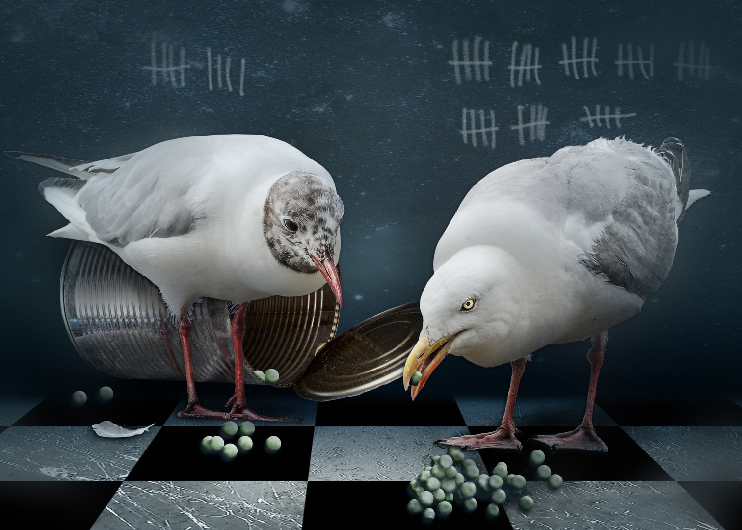 Erbsenzähler Foto & Bild | fotomontage, composing , composing Bilder auf fotocommunity