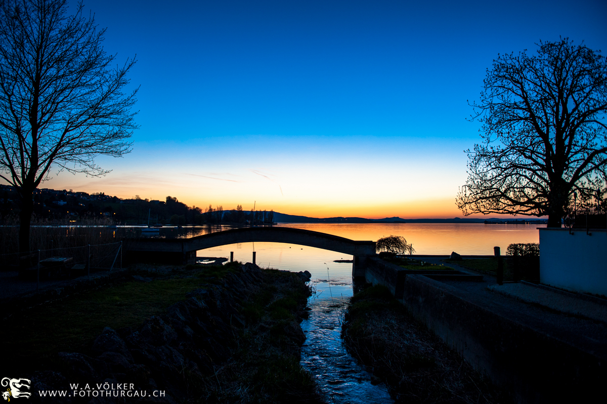 Ermatingen Bogenbrücke Foto & Bild | sonnenuntergänge, himmel ...