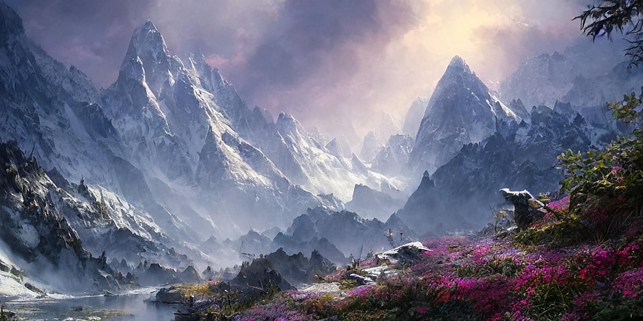 Erste Frühlingszeichen im Tal Foto & Bild | ki - montagen, digitale bilder, art Bilder auf ...