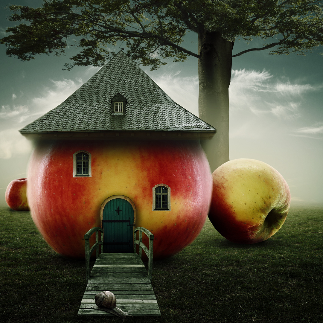 Fallobst Siedlung Foto & Bild | fotomontage, fantasy mystery, surreal Bilder auf fotocommunity