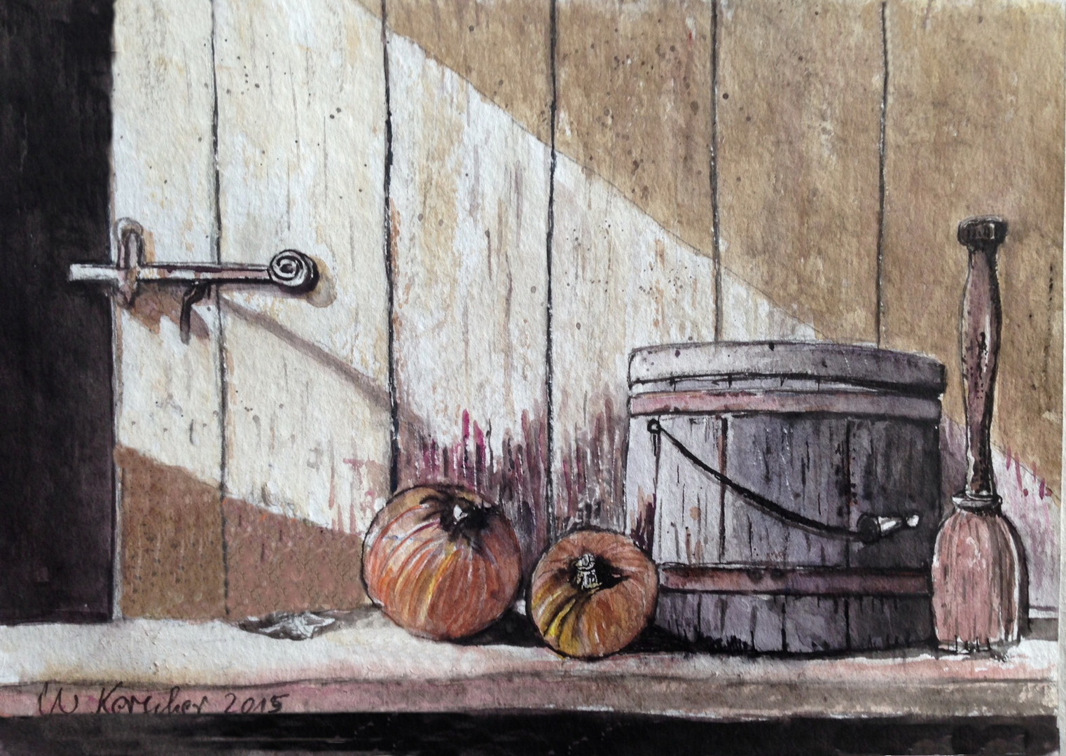 Faß und zwei Melonen Foto & Bild | kunstfotografie & kultur, gemälde & skulpturen, gemälde und ...