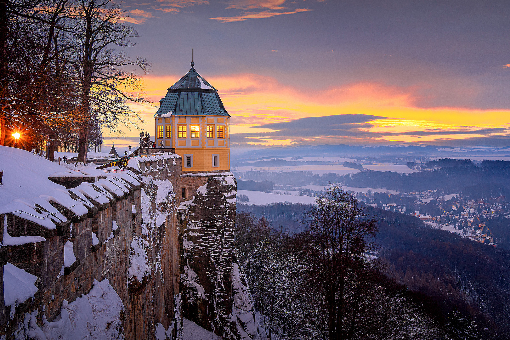 Festung Königstein im Winter Foto & Bild | winter, natur, deutschland ...