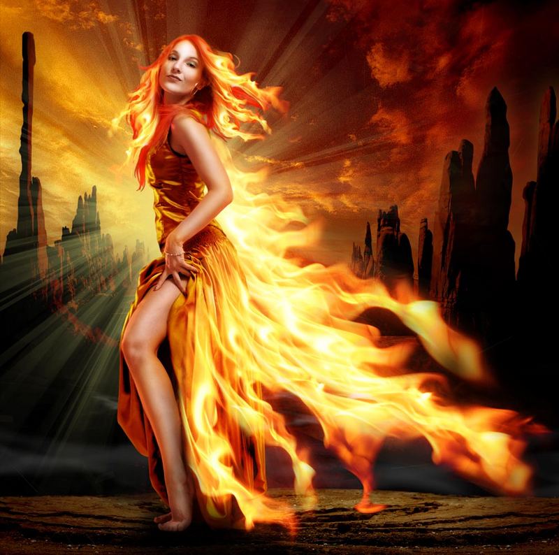 Feuer Foto & Bild | fotomontage, fantasy mystery, digiart Bilder auf fotocommunity