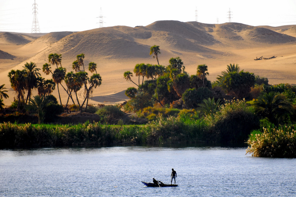 Fischer auf dem Nil - Ägypten 2009 Foto & Bild | landschaft, bach ...