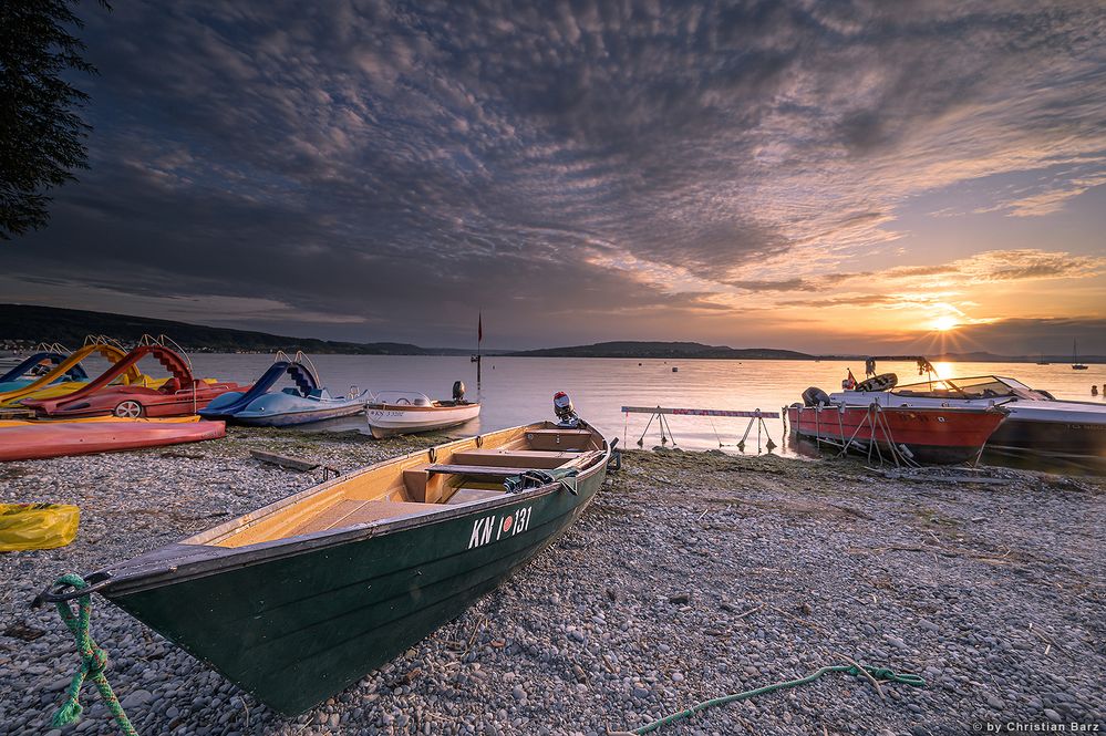 Fischerboot vom Bodensee Foto & Bild | world, sonnenuntergang, wasser ...
