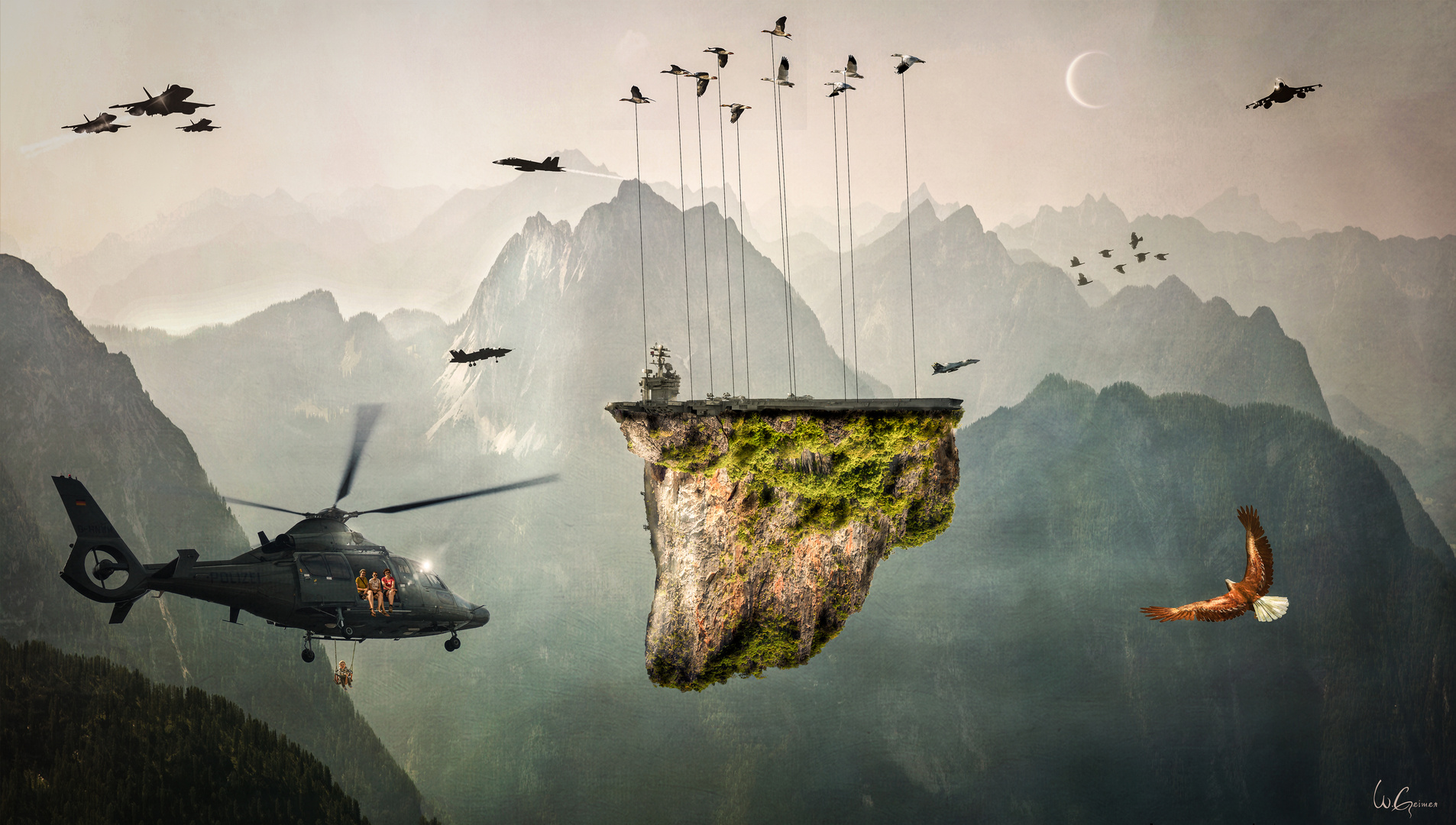 Flugzeugträger Foto & Bild | fotomontage, composing , composings Bilder auf fotocommunity