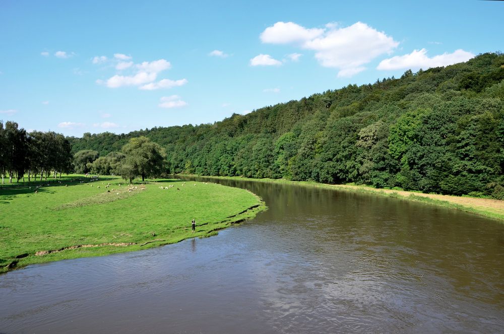 Flussidylle - die Fulda nahe Cuxhagen Foto & Bild | landschaft, bach ...