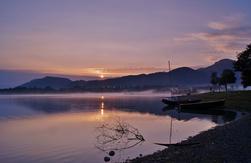 Forggensee bei Sonnenaufgang im Sept.14 Foto & Bild | world, bayern ...