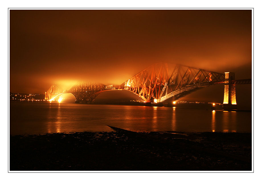 Forth Rail Bridge by Night Foto & Bild | europe, united kingdom ...