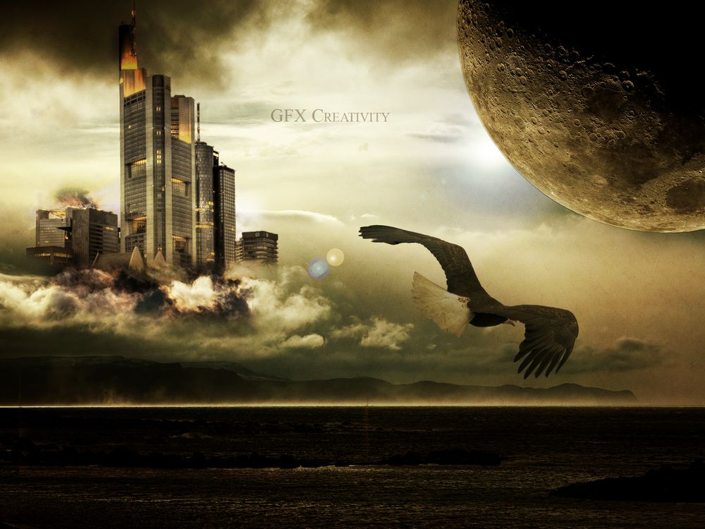 Frankfurt Skyline Apokalypse Foto & Bild | fotomontage, fantasy mystery, digiart Bilder auf ...