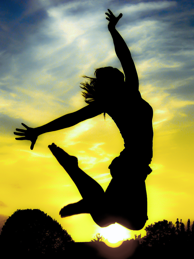 Freudensprung Foto & Bild | portrait, himmel, emotionen Bilder auf ...