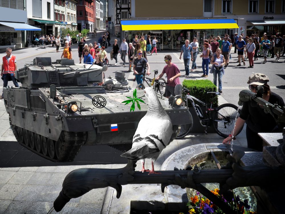 Friedenspanzer - gibt es das? Foto & Bild | fotomontage, composing ...