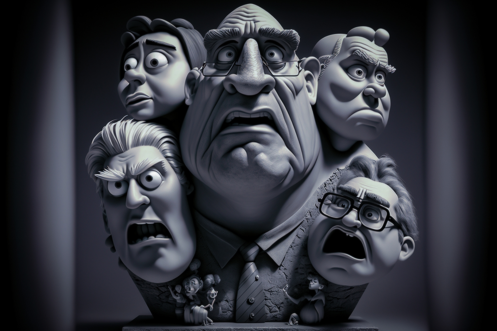 Fünf Köpfe - fünf Meinungen Foto & Bild | art, spezial, grafik Bilder ...