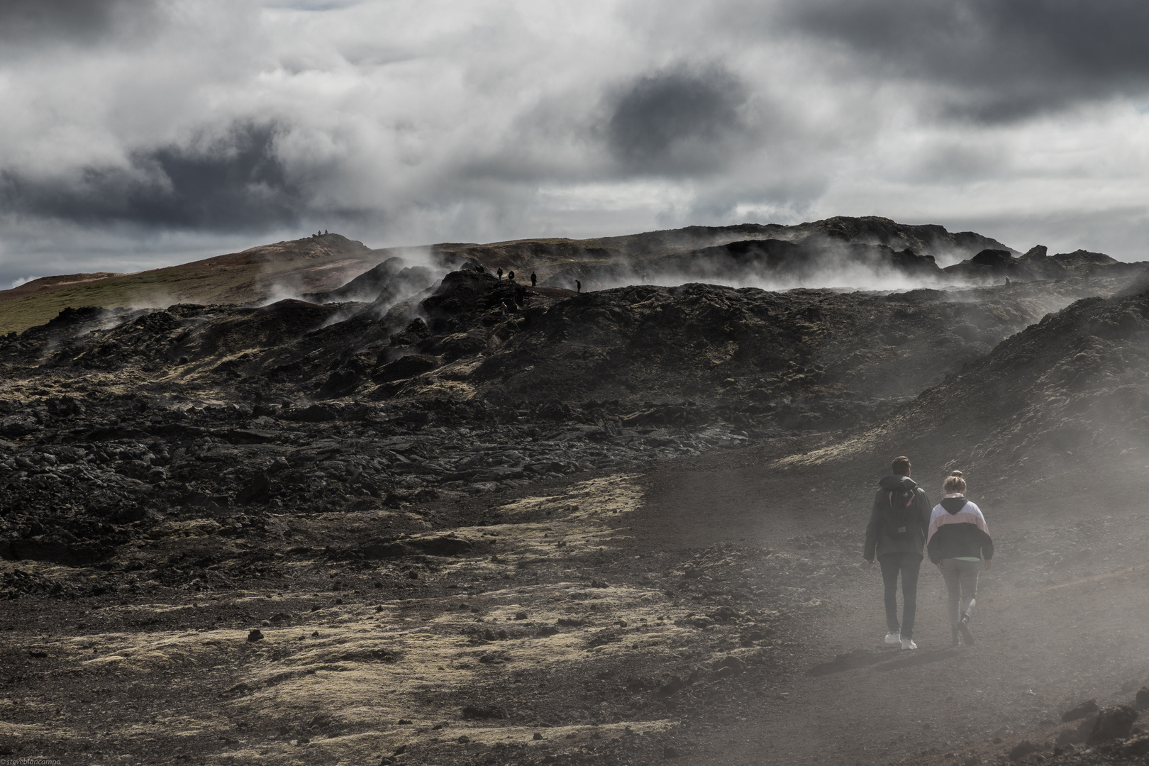 Fumarolen am Vulkan Leirhnjúkur Foto & Bild | licht, monochrome, nebel ...