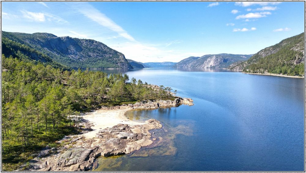 Fyresvatnet in der Kommune Fyresdal . Norwegen Camperreise 2022 Foto ...