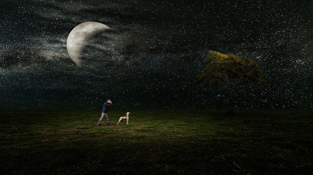 gassi gehen Foto & Bild | fotomontage, fantasy mystery, surreal Bilder auf fotocommunity