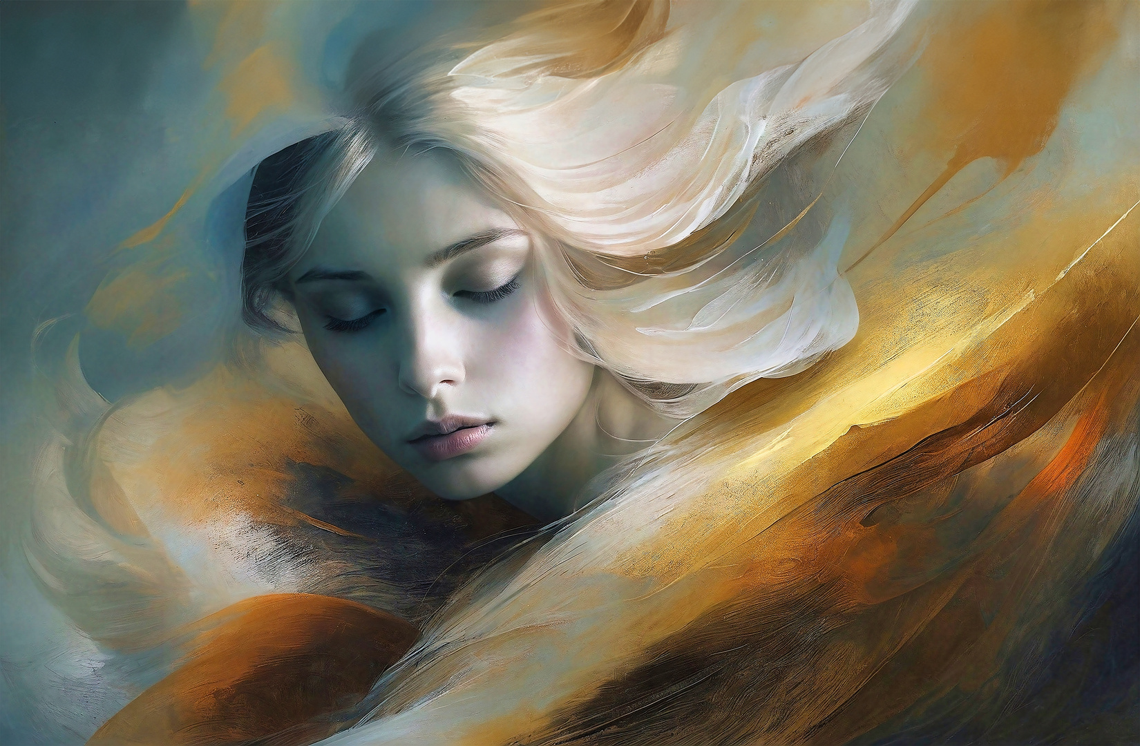 Gedanken im Wind Foto & Bild | ki - menschen, ki - portraits, ki - fantastisches Bilder auf ...