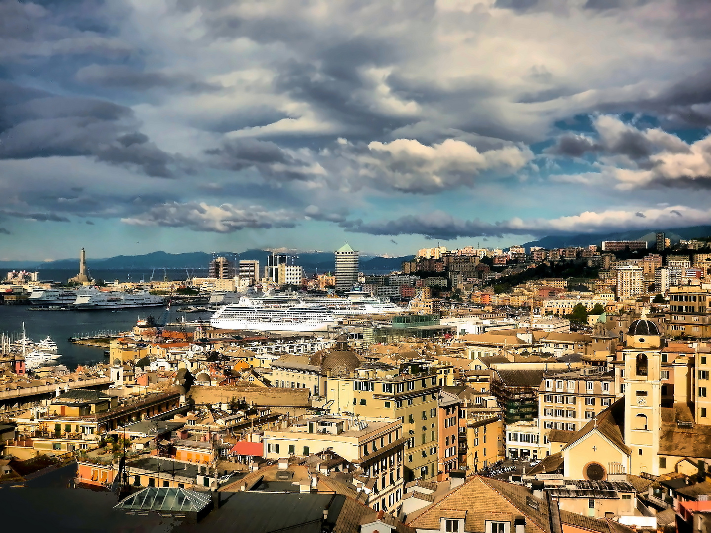 Genova Foto % Immagini| panorama, chiesa, mare Foto su fotocommunity