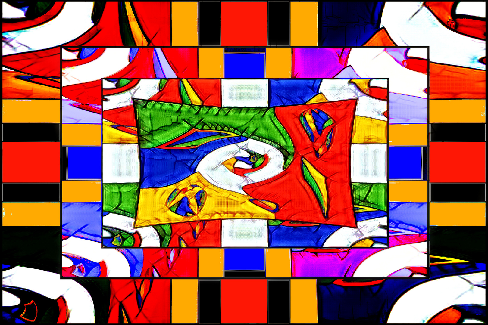 Geometrische Formen Rot-Gelb-Blau-Grün Mit Würfel und Kreis Collage 11 ...