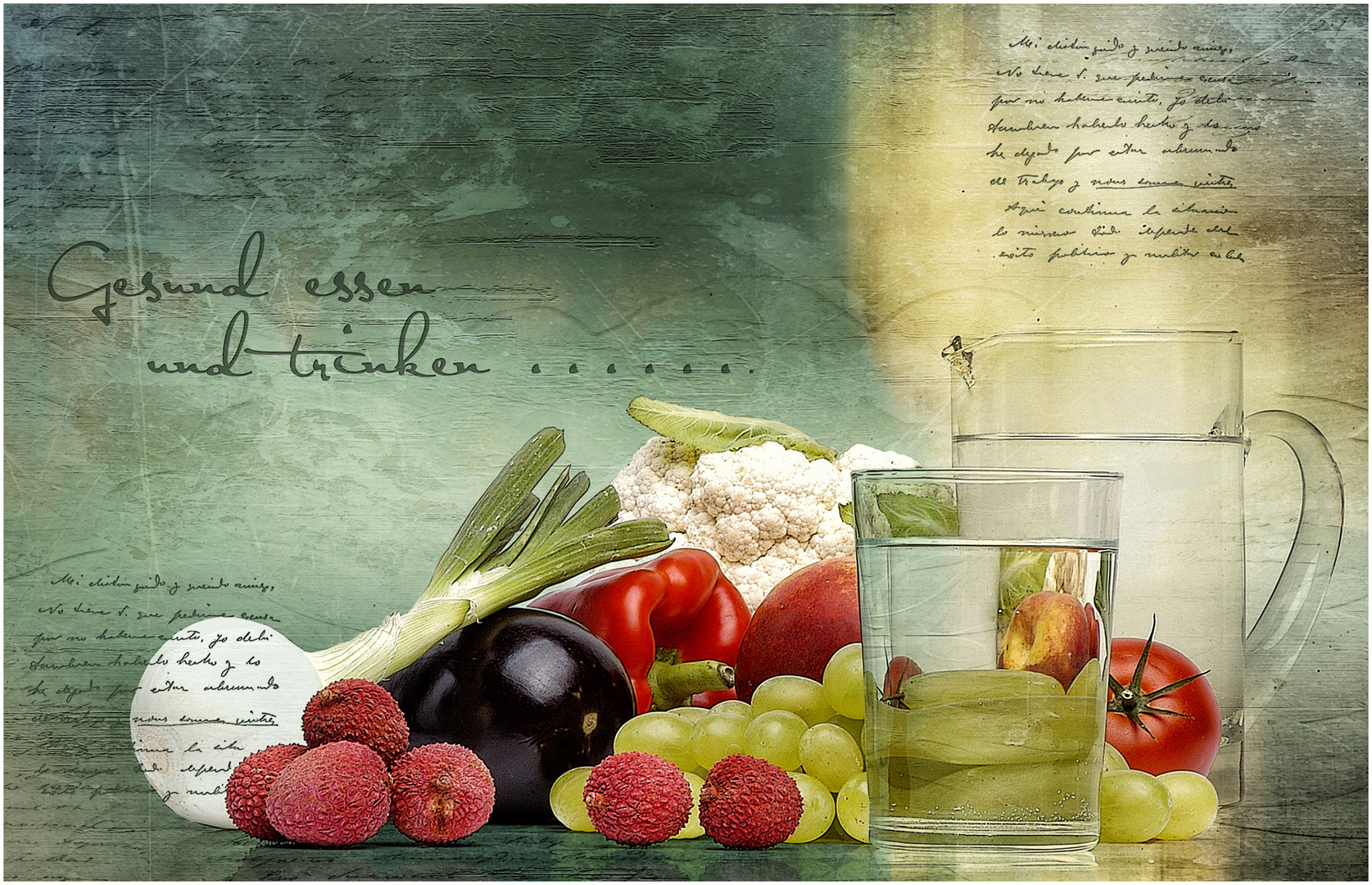 Gesund essen Foto & Bild | wasser, composing, photoshop Bilder auf ...