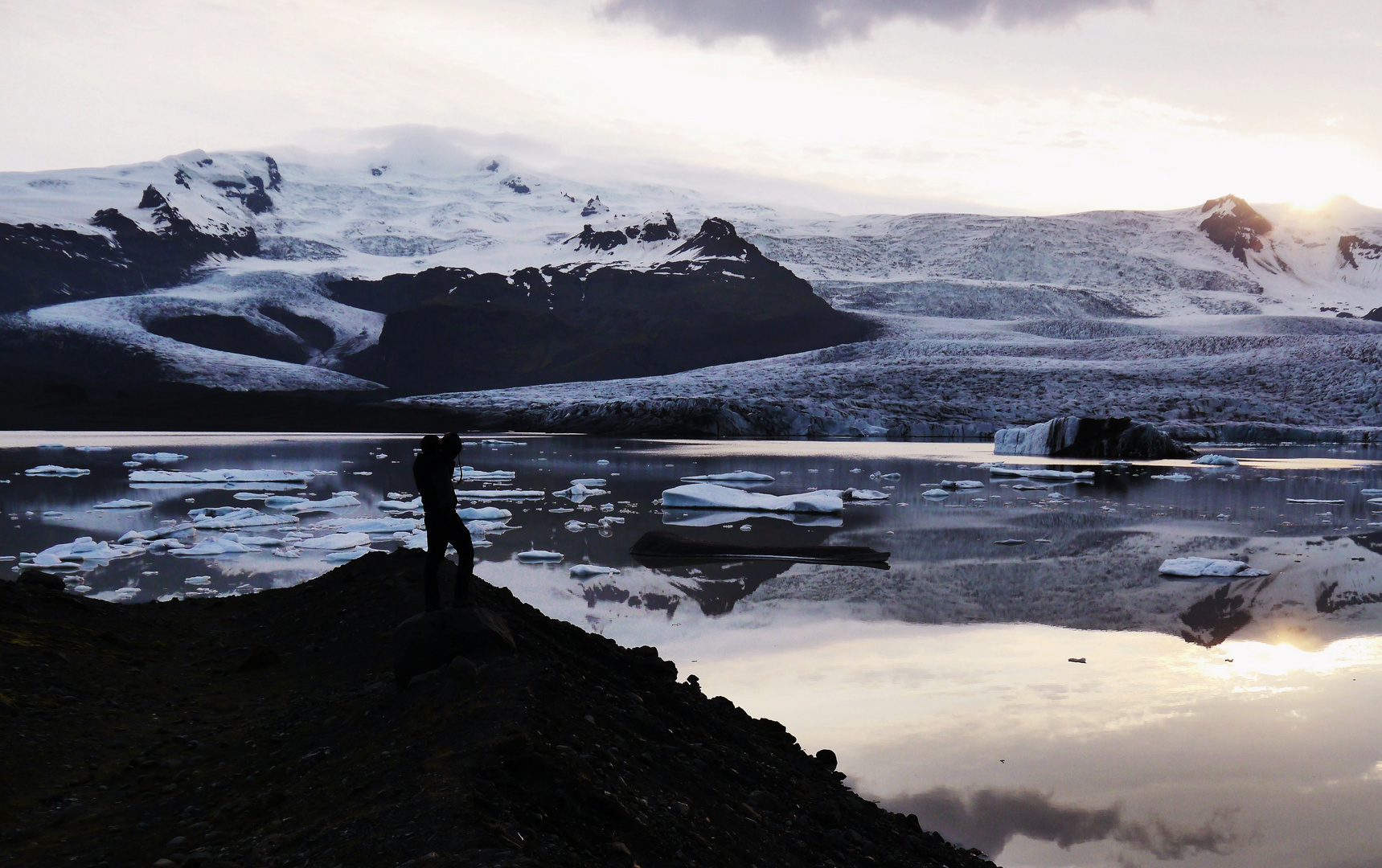 Gletscher in Island um 23,30 Uhr Foto & Bild | landschaft ...