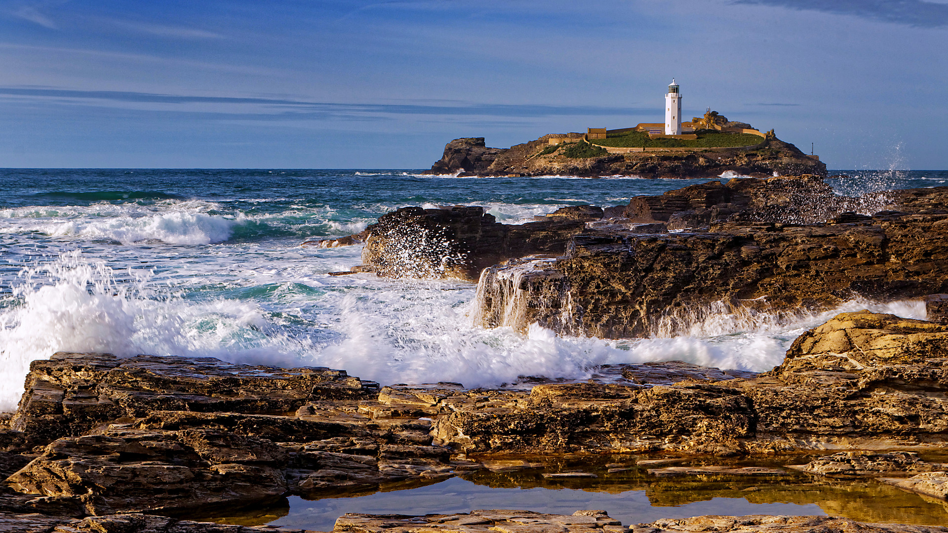 Godrevy Lighthouse Foto & Bild | world, wasser, meer Bilder auf ...