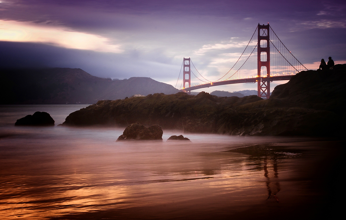 Golden Gate Sunset Foto & Bild | north america, united states ...