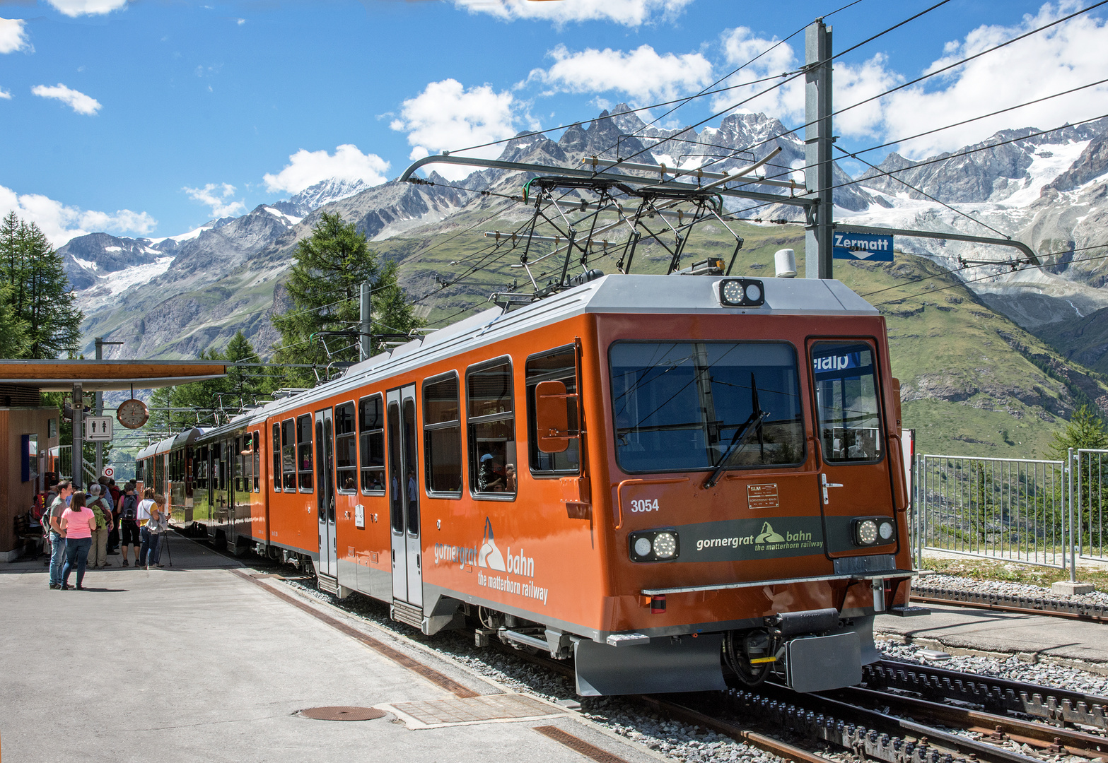 Gornergratbahn Riffelalp TW 3034 Foto & Bild | zahnradbahnen, eisenbahn ...