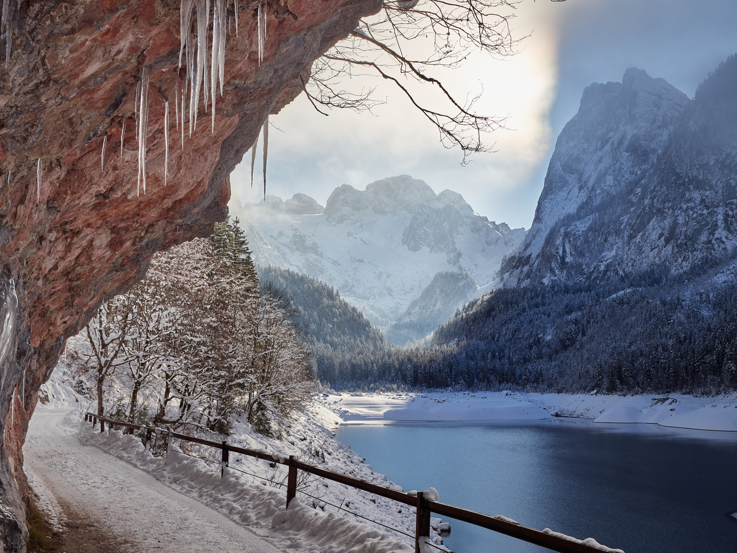Gosausee mit Dachsteinblick Foto & Bild | landschaft, winter, natur ...