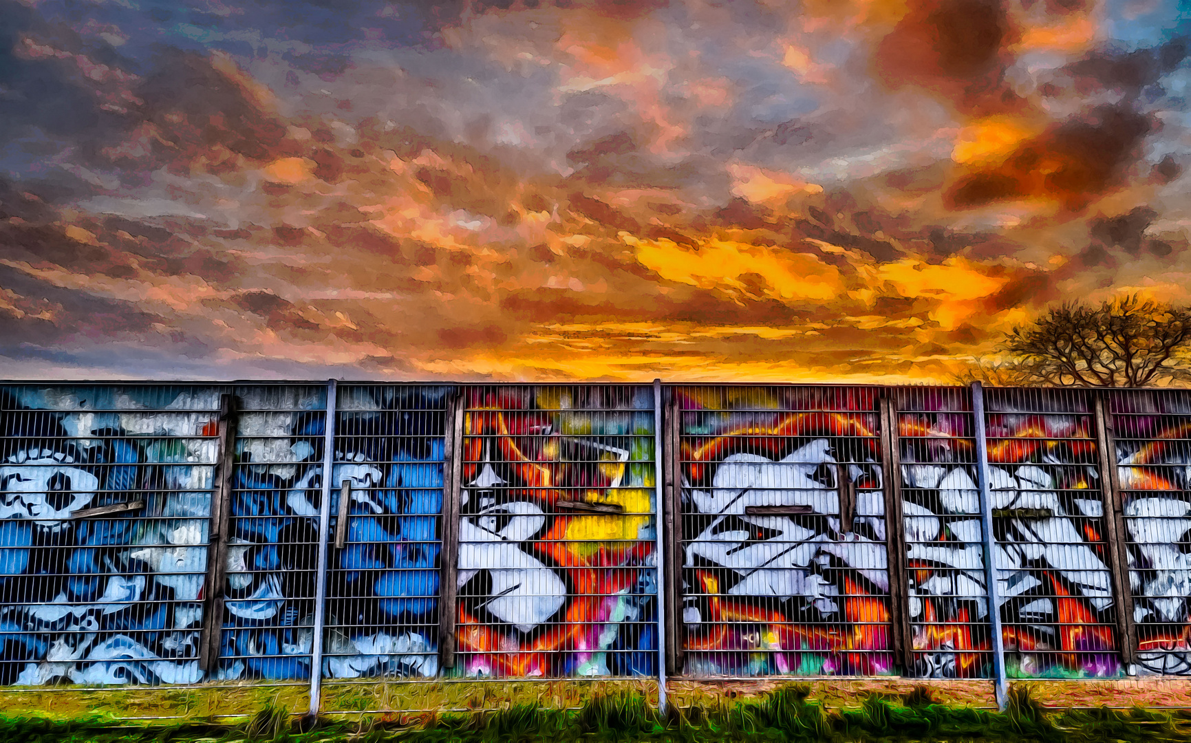Grafitti hinter Gittern Foto & Bild | abstraktes, streetart, graffiti ...
