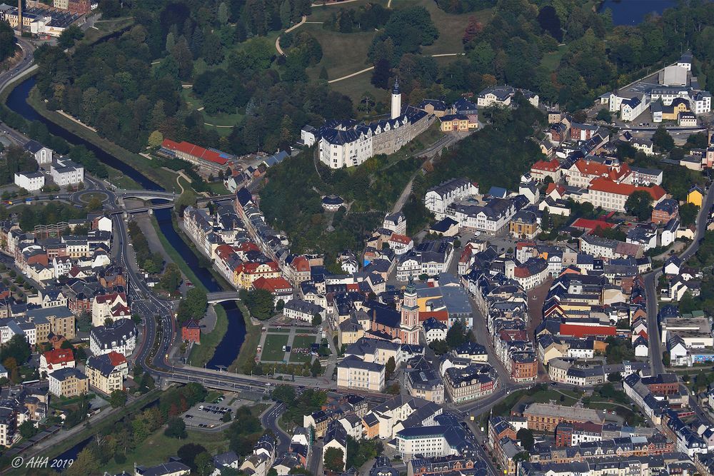 Greiz von oben Foto & Bild | world, deutschland, thüringen Bilder auf ...