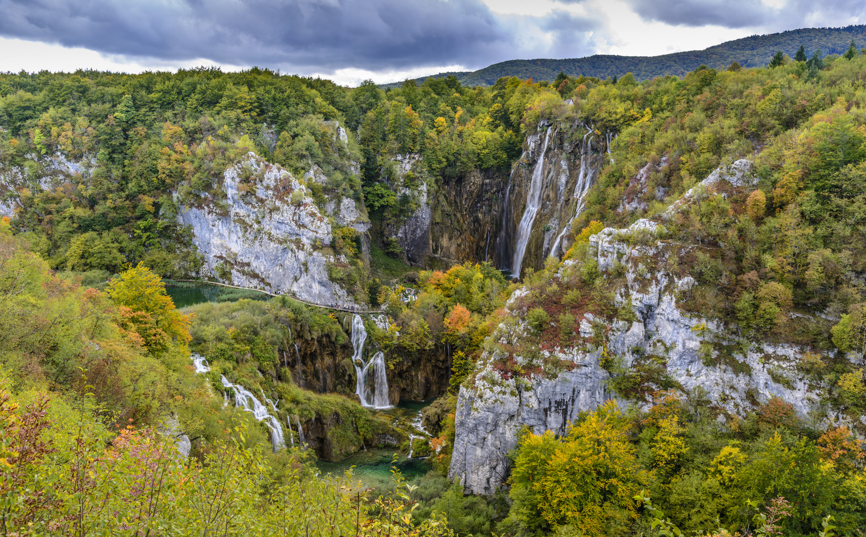 Grosser Wasserfall 1, Nationalpark Plitvicer Seen, Kroatien Foto & Bild | wasser, wolken, himmel ...