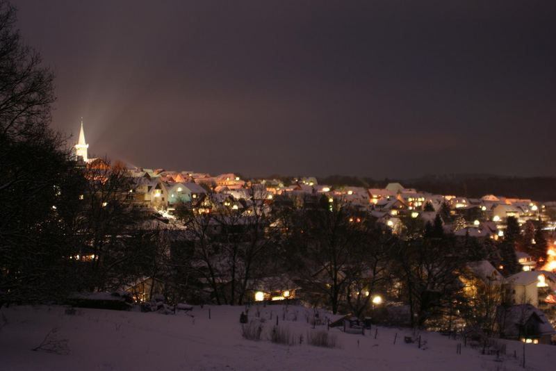 Grünberg (Hessen) bei Nacht Foto & Bild | architektur, stadtlandschaft ...