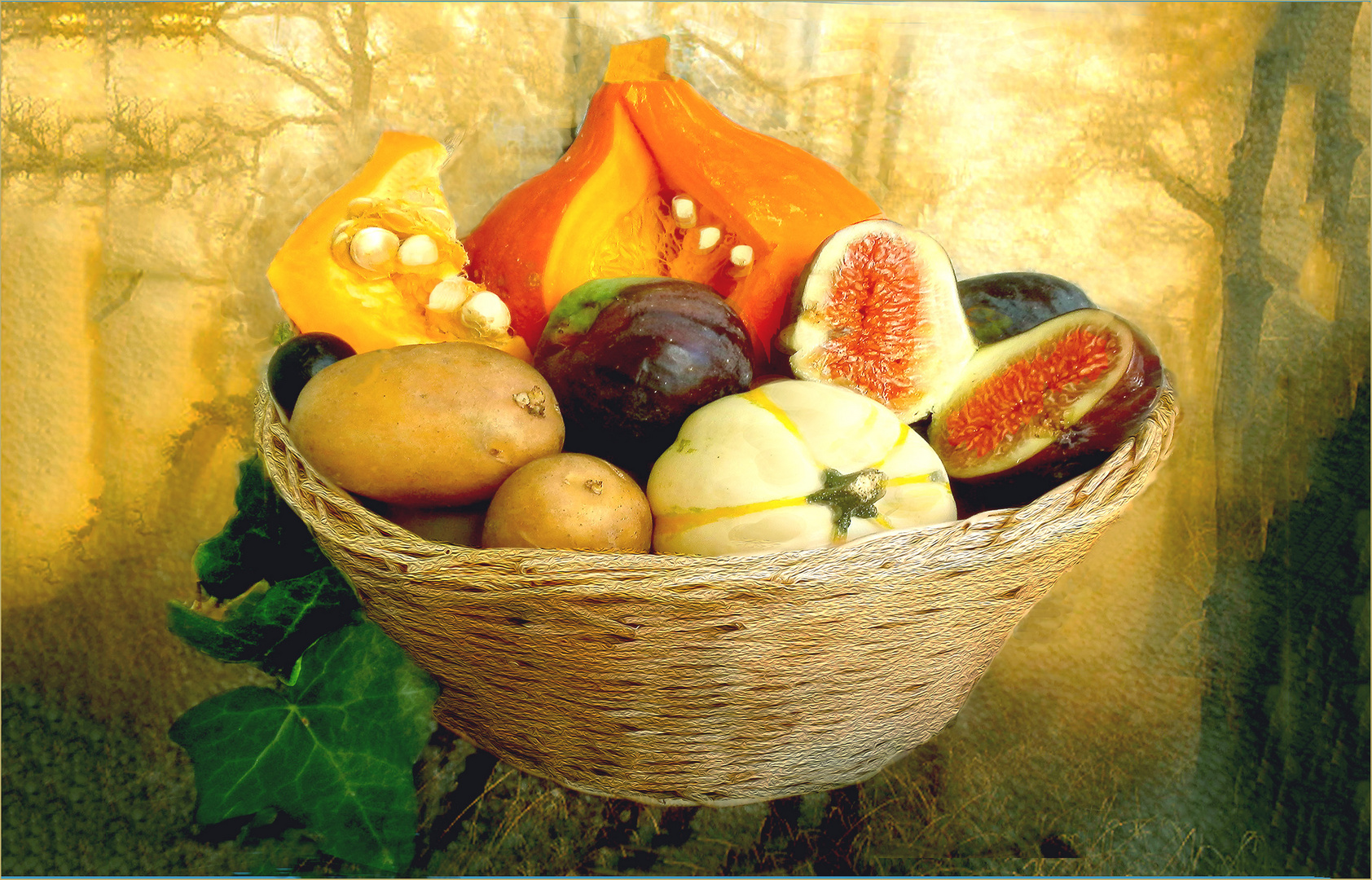 Gutes im Korb Foto & Bild | stillleben , spezial, natur Bilder auf ...