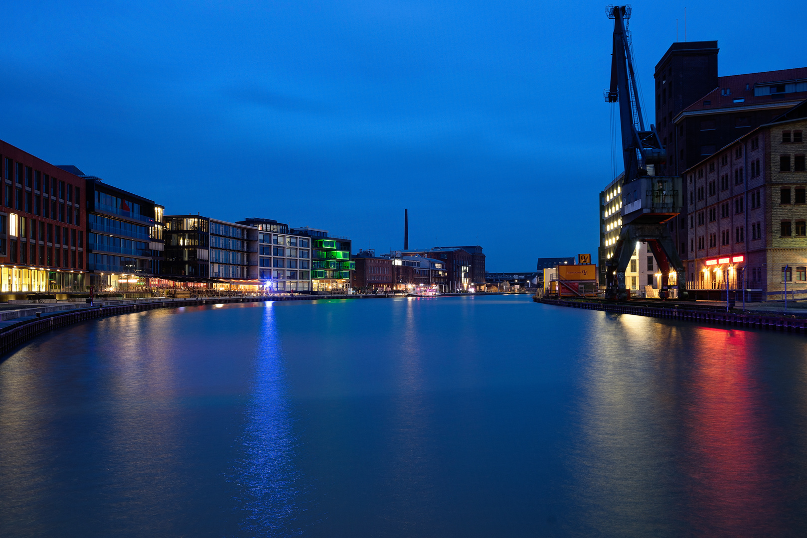 Hafen in Münster (Westfalen) in der blauen Stunde (II) Foto & Bild ...