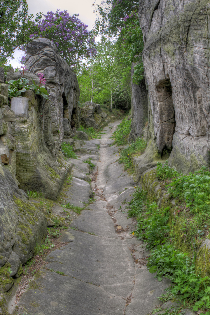 Hauptstraße zu den Höhlenwohnungen in Langenstein Foto & Bild | natur ...