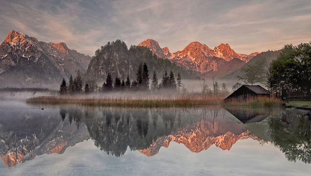 Haus am See Foto & Bild | landschaft, sonnenaufgang, himmel Bilder auf fotocommunity