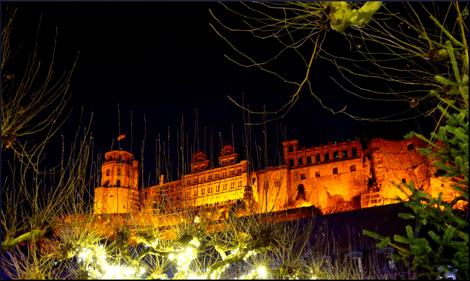 Heidelberger Schloss Foto & Bild | architektur, architektur bei nacht, stadt und land Bilder auf ...