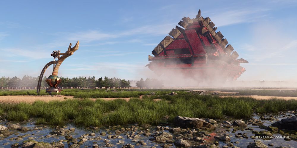 HELLO VISITOR Foto & Bild | rendering, landschaftsrendering, surreal Bilder auf fotocommunity