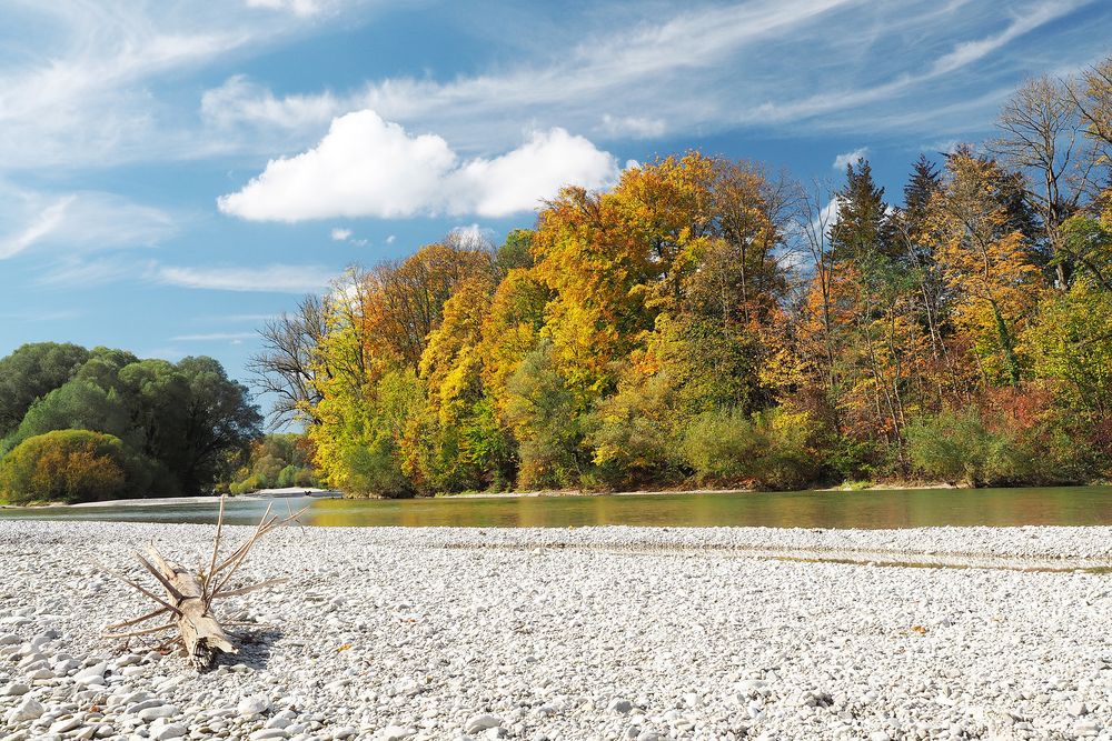 Herbst an der Isar Foto & Bild | deutschland, europe, bayern Bilder auf ...
