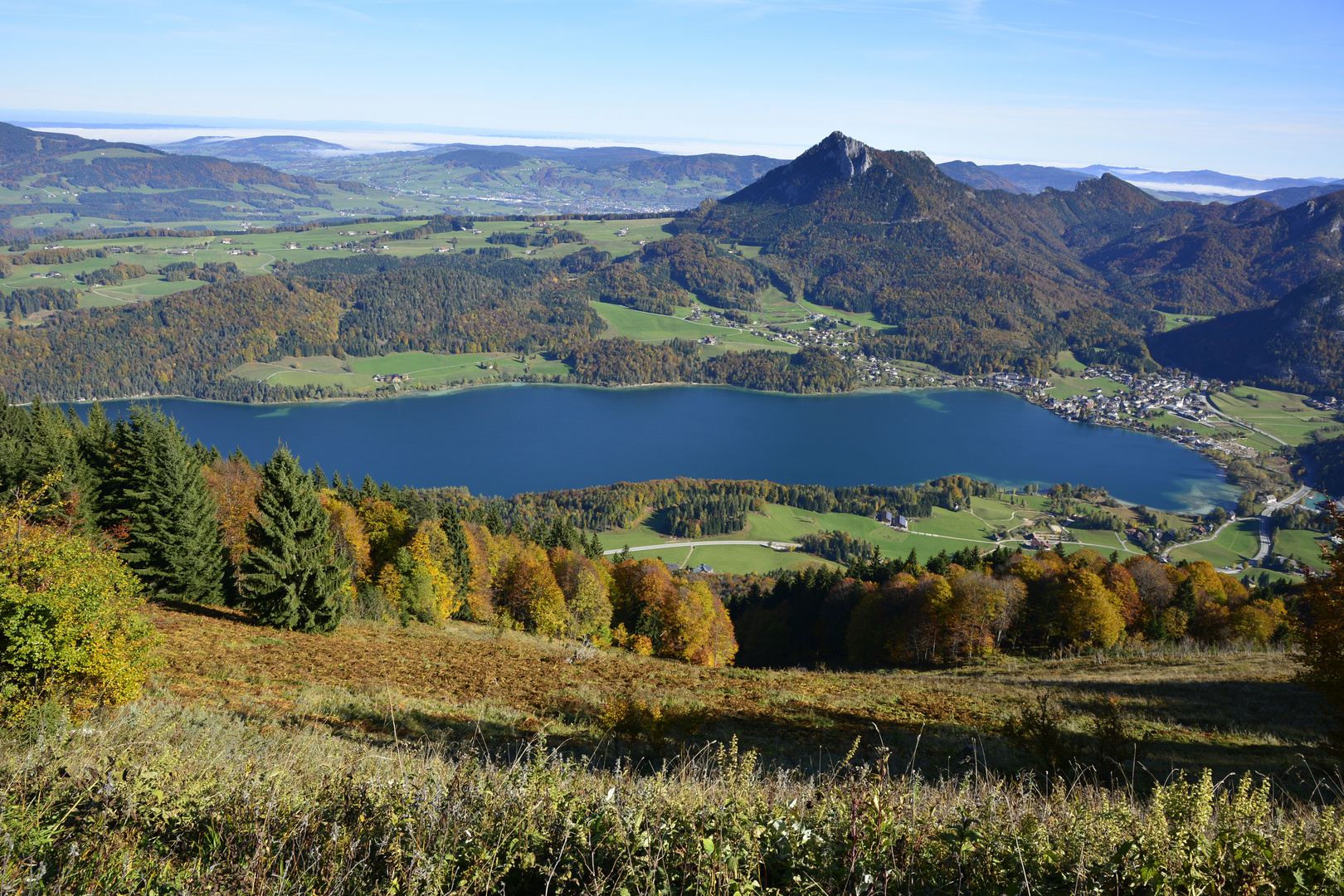 Herbst über den Fuschlsee Foto & Bild | landschaft, news, natur Bilder ...