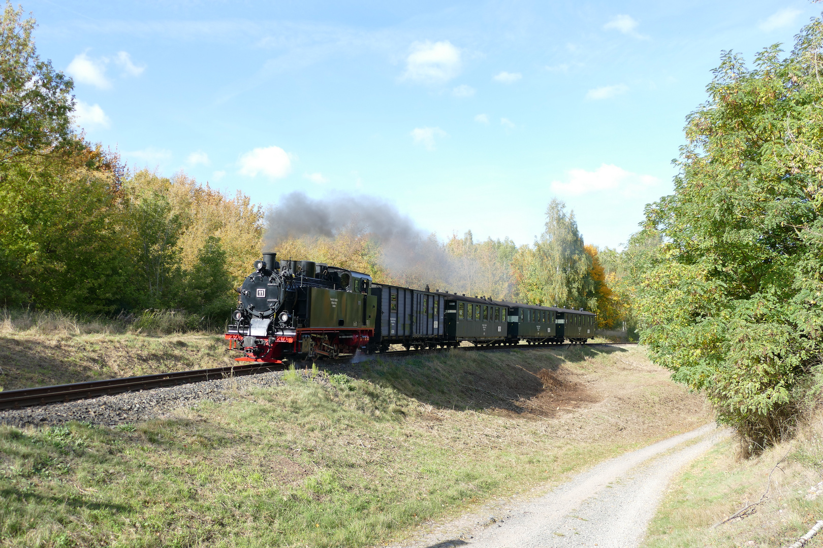 Herbstdampf im Mansfelder Land Foto & Bild | jahreszeiten, herbst, historische eisenbahnen ...