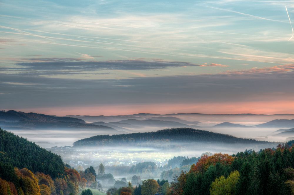 Herscheid im Nebel Foto & Bild | landschaft, natur Bilder auf fotocommunity