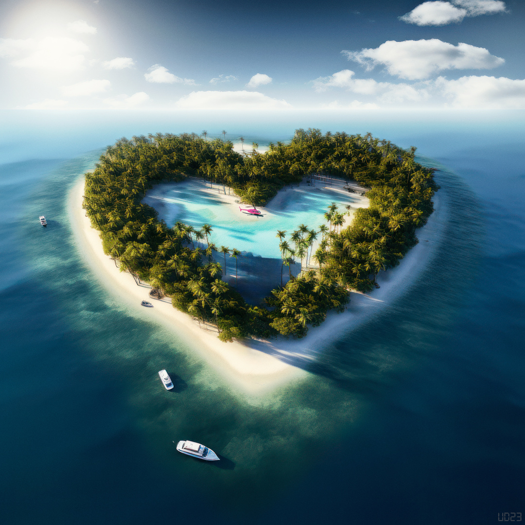 HERZlich willkommen im Paradies Foto & Bild | ki-generierte bilder, ki-montagen, composing ...