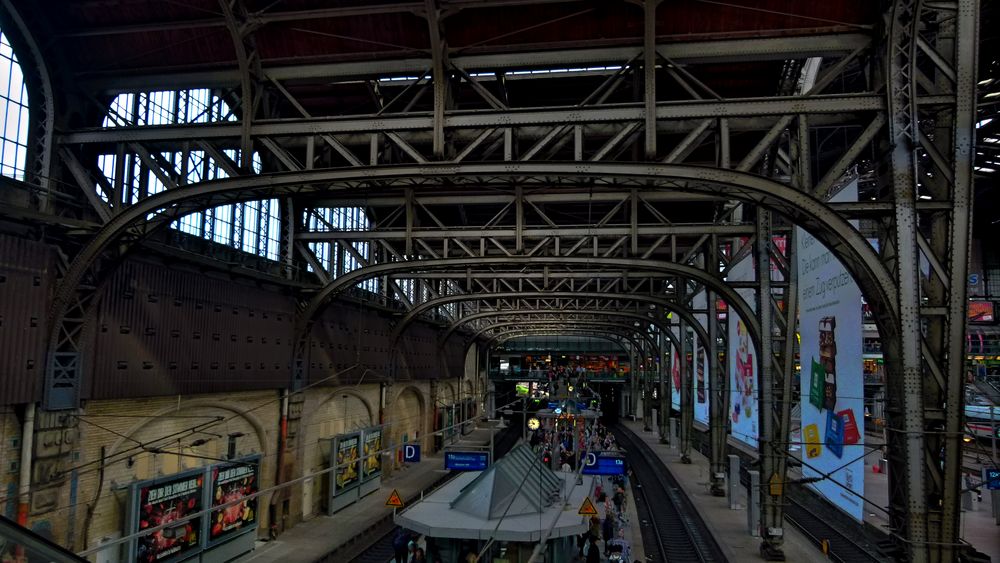 HH Hauptbahnhof Gleis 13-14 Foto & Bild | architektur, stahlbau, motive ...