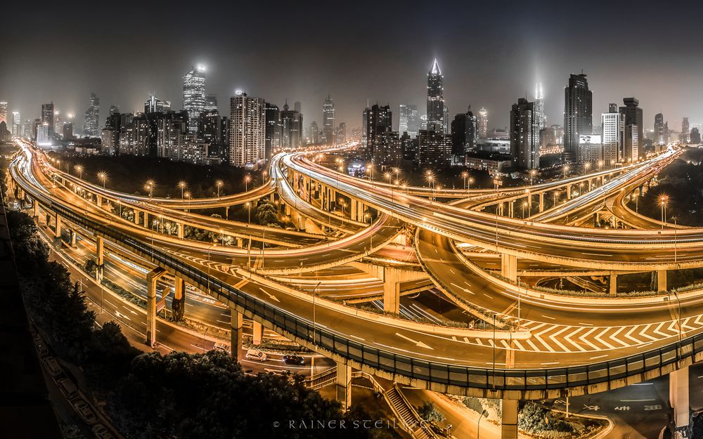 Highway Shanghai (China) Foto & Bild | china, city, night Bilder auf ...